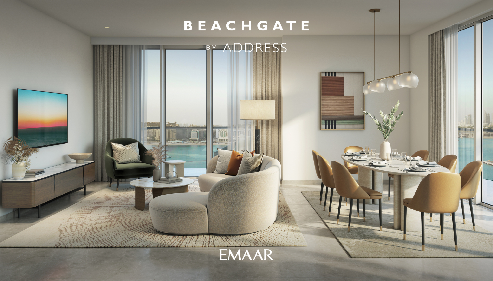 Beachfront, Emaar Miami-style residential skyscrapers on the Dubai ...