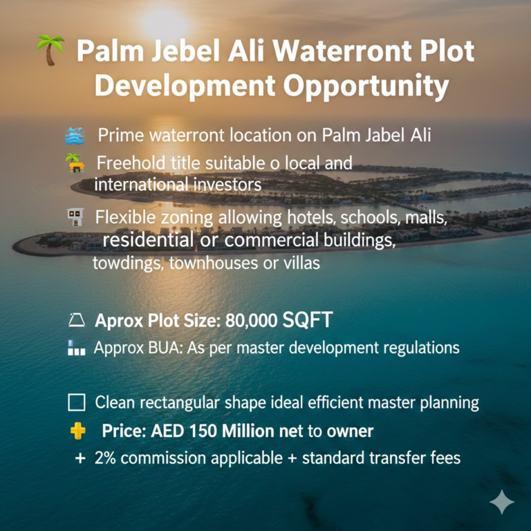 Palm Jebel Ali Waterfront Plot Development Opportunity